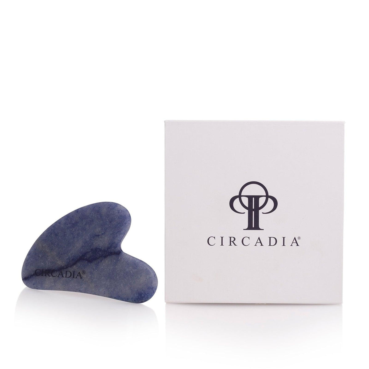 Blue Aventurine Gua Sha Stone w/Circadia Logo | CIRCADIA